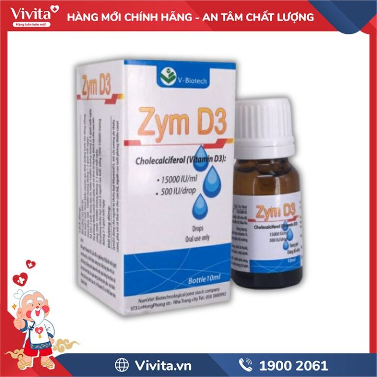 Zym D3 Dung Dịch Hỗ Trợ Bổ Sung Vitamin D3 (Chai 10ml)
