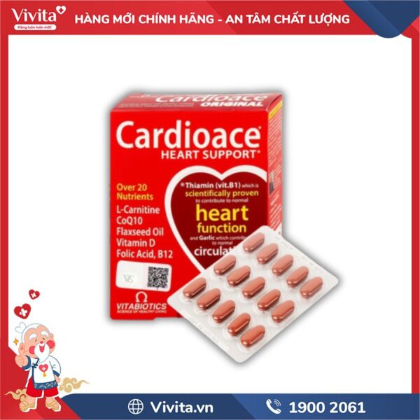 Cardioace Hỗ Trợ Bảo Vệ Tim Mạch (Hộp 2 Vỉ x 15 Viên)
