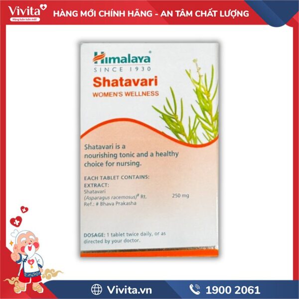 Himalaya Shatavari Ấn Độ Viên Uống Hỗ Trợ Nội Tiết Tố Nữ (Hộp 60 viên)
