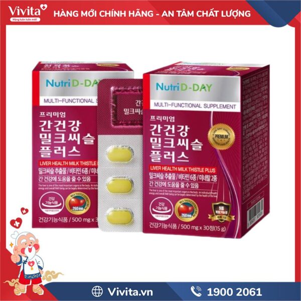 Nutri D-Day Premium Liver Health Milk Thistle (Hộp 30 viên)