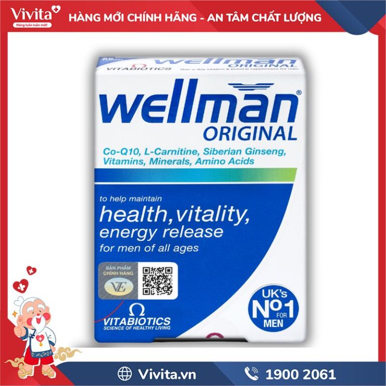 Wellman Tablets hỗ trợ bổ sung dưỡng chất nam giới (hộp 30 viên)