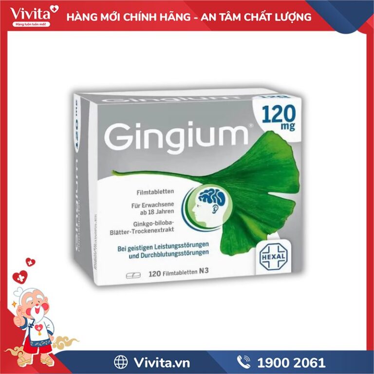Gingium 120mg Đức Viên Uống Hỗ Trợ Bổ Não (Hộp 120 viên)