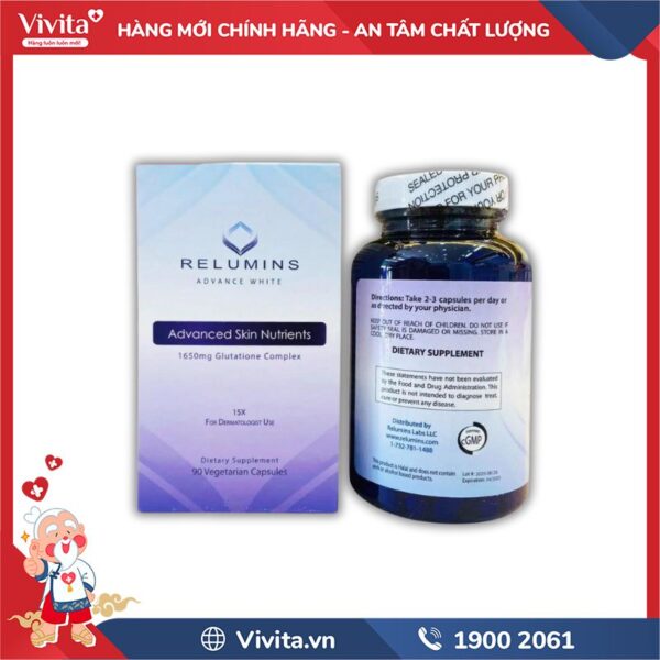 Relumins Advance White Hỗ Trợ Trắng Da (Hộp 90 Viên)