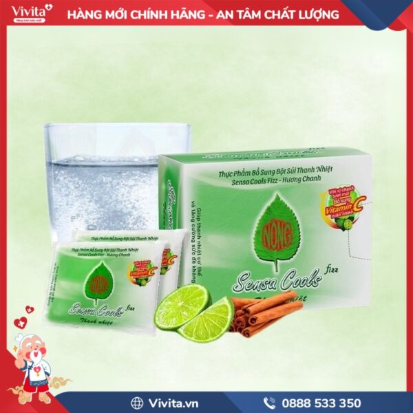 Bột sủi Sensa Cools Fizz thanh nhiệt (6 gói x 7g)
