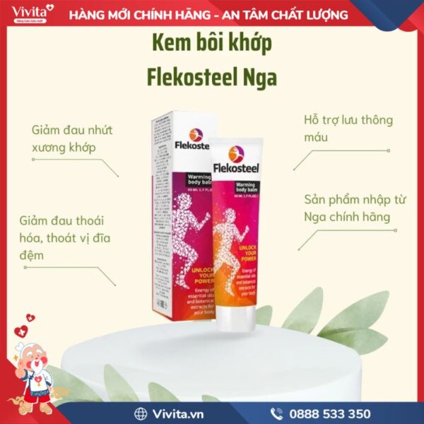 Flekosteel Kem Bôi Hỗ Trợ Tái Tạo Khớp (Tuýp 50ml)