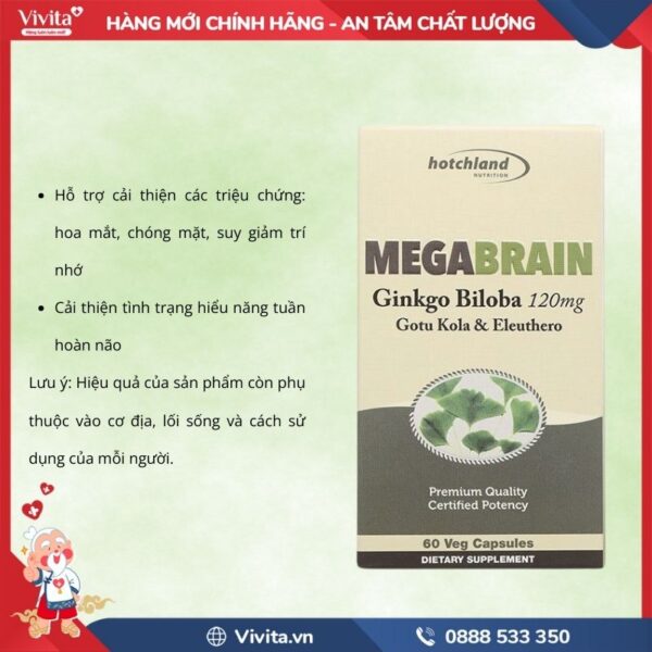 Mega Brain Cải Thiện Thiểu Năng Tuần Hoàn Não (Hộp 60 viên)