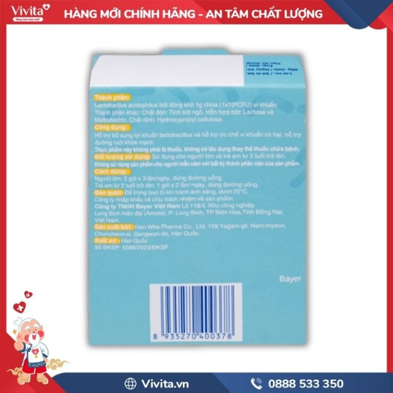 Antibio Pro hỗ trợ bổ sung lợi khuẩn Lactobacillus (Hộp 20 gói)